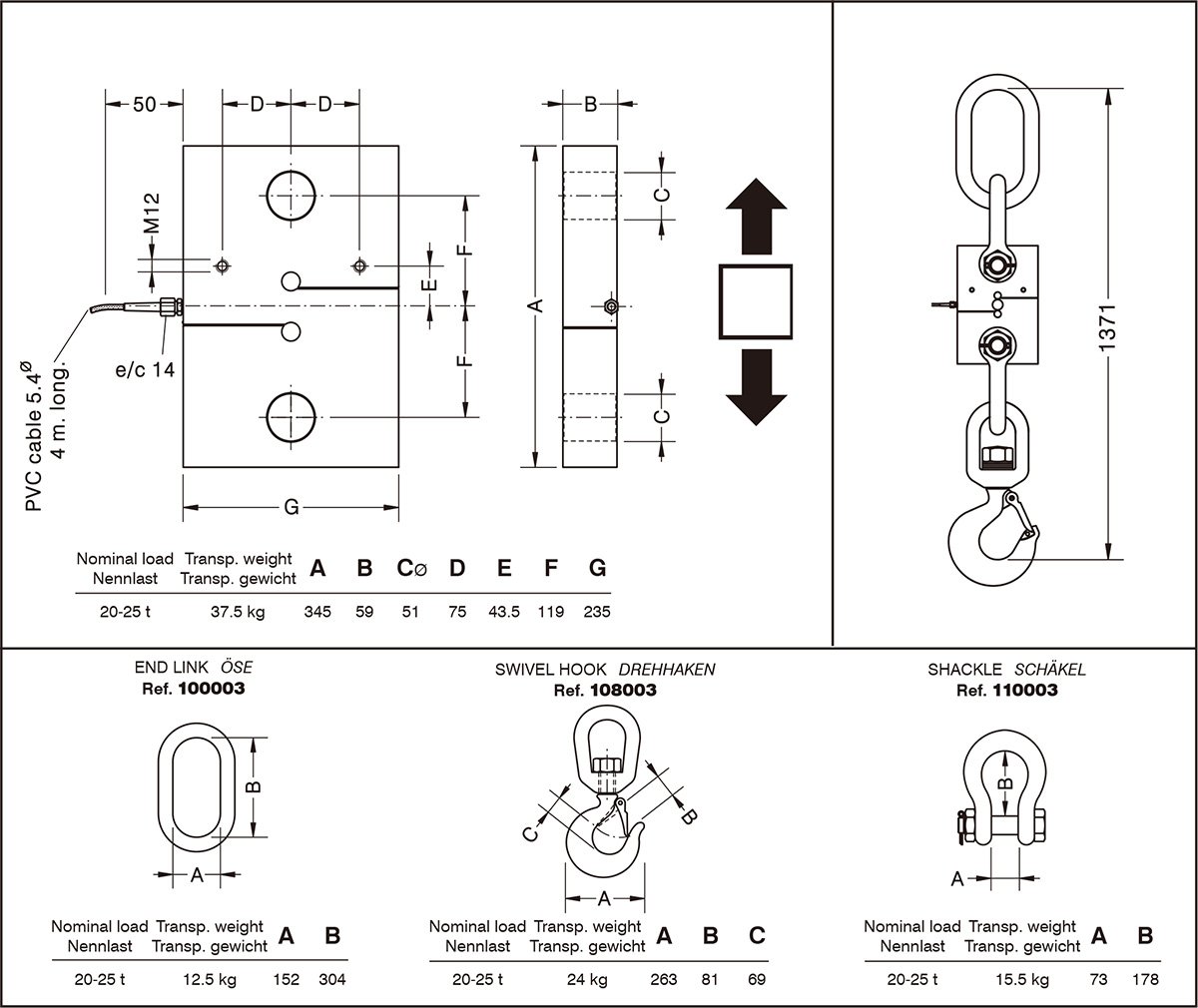 UTILCELL / Model 530 / Tension load cell - CAS Scale Korea Co., Ltd.