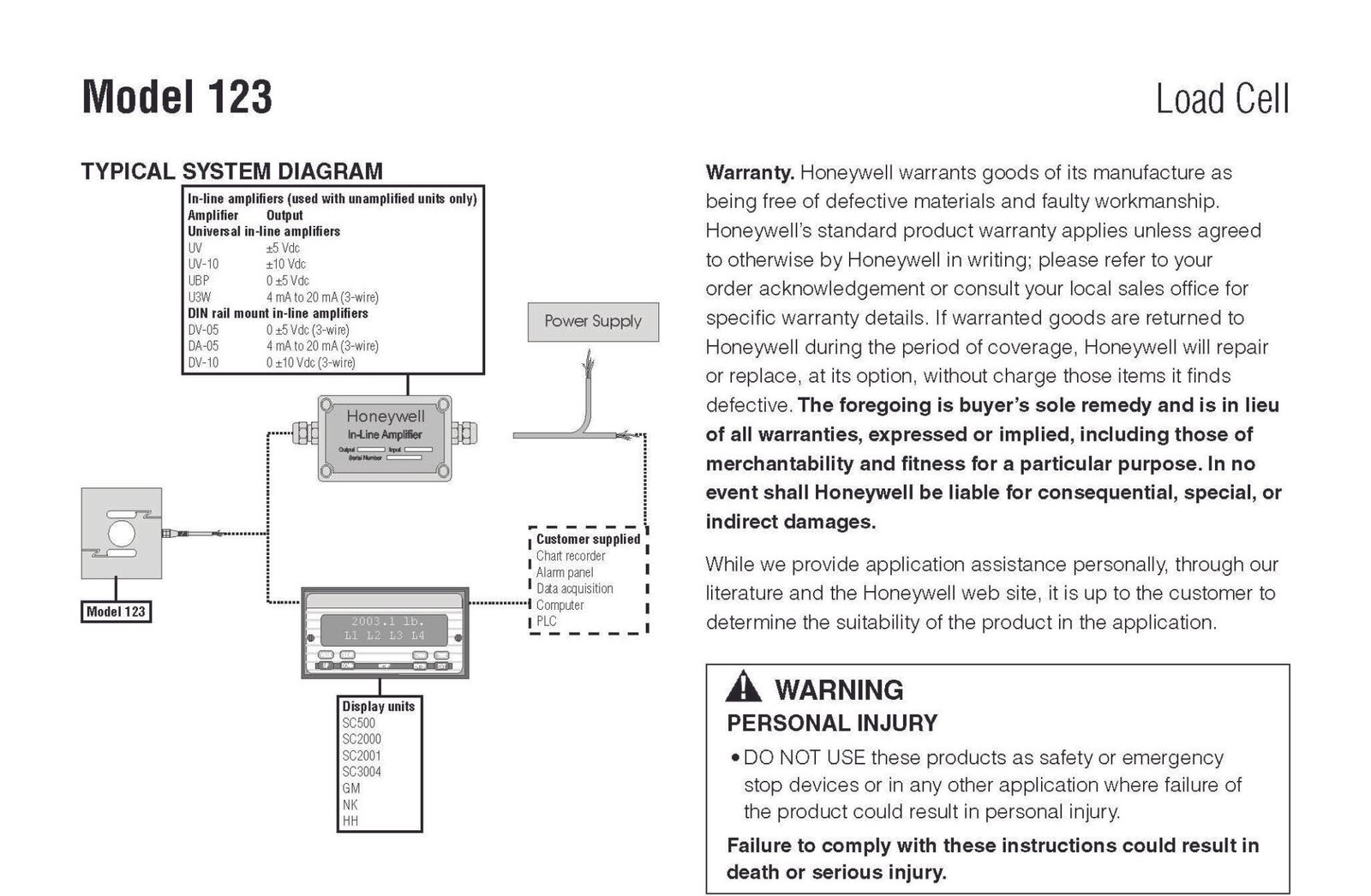 Honeywell / Model 127 / Z-Type Load Cell - KSENSORS : 케이센서스