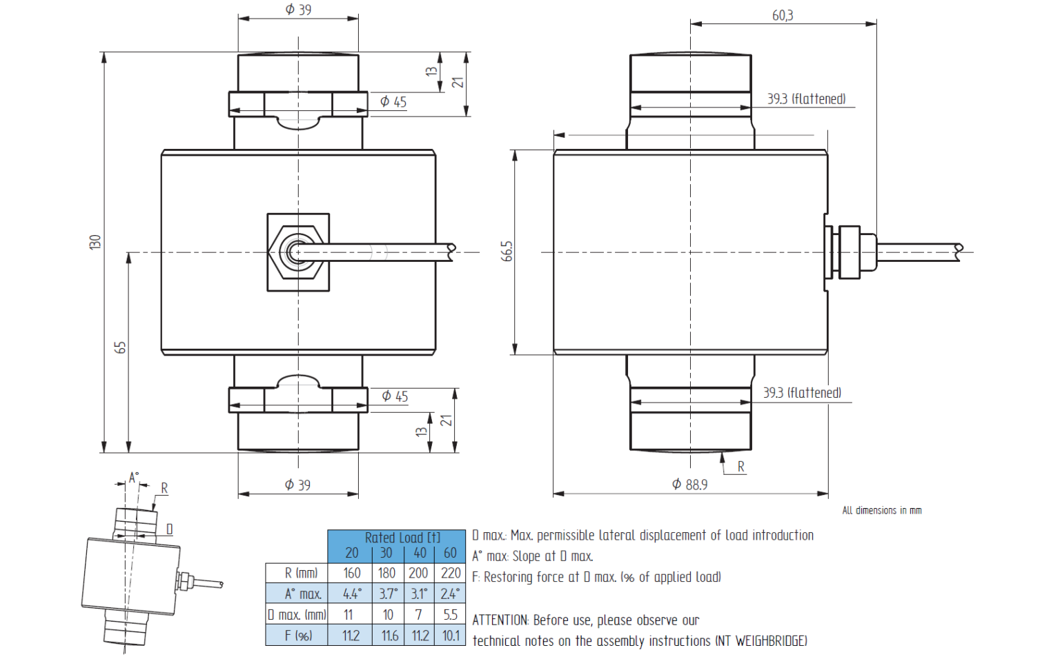 scaime / CB50X-DL Digital compression load cell, 20 t... 60 t - (주)카스스케일코리아