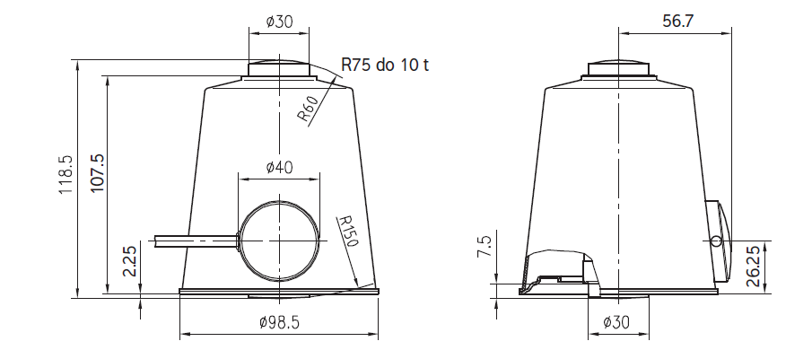 Minebea intec / Compression load cell PR 6202 and mounting kit PR 6002 ...