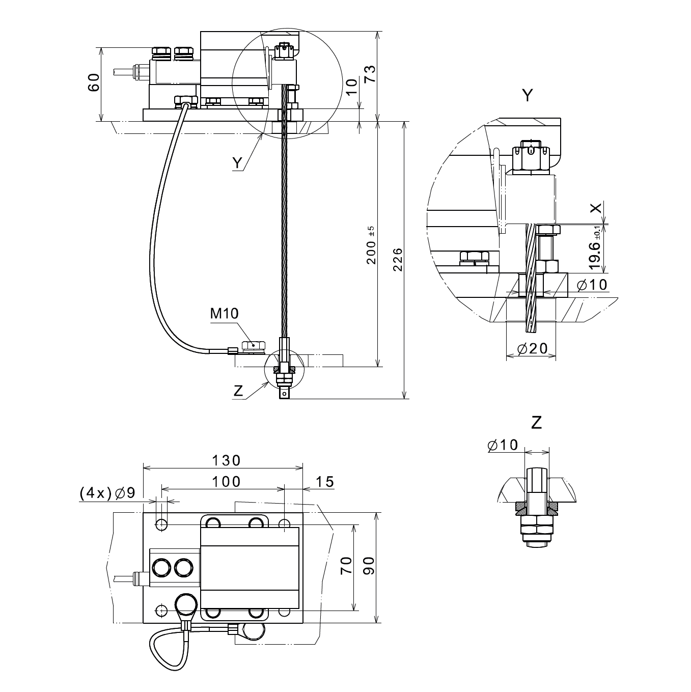 Minebea Intec / Bending beam load cell LC Nito PR 77 and mounting kit ...