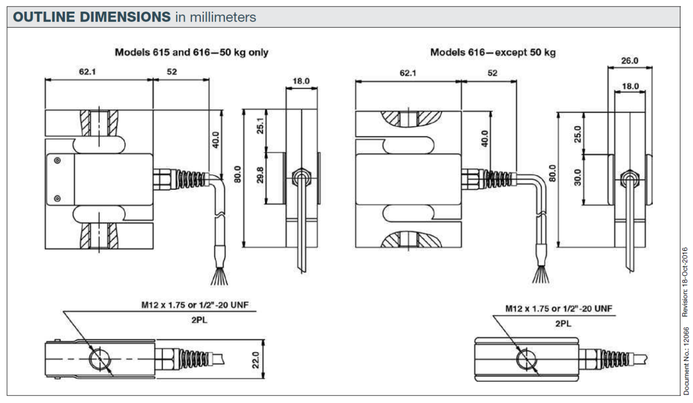 Tedea Huntleigh / Model 615 Tension Compression Load Cell - (주)카스스케일코리아